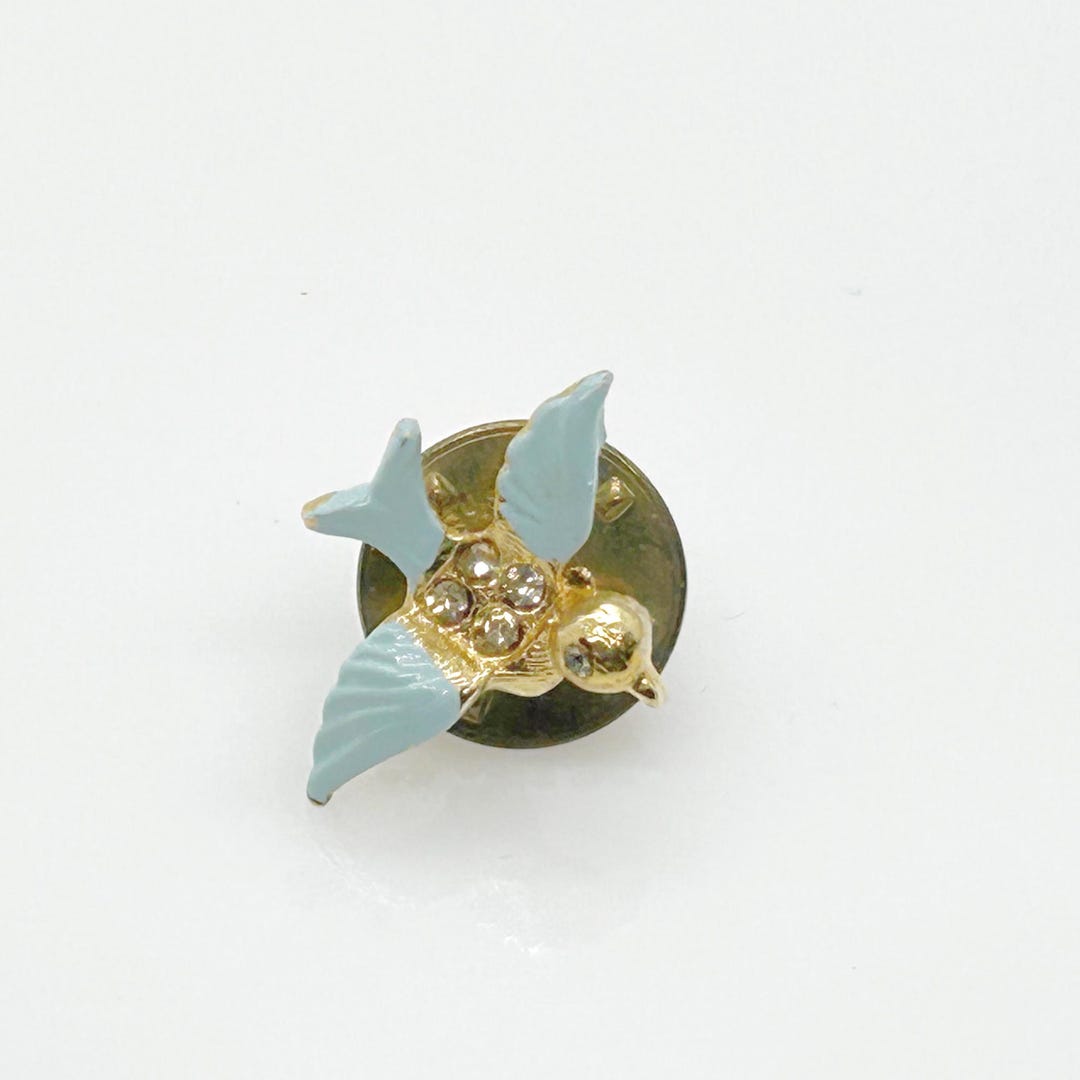 Vintage "ballou Reg'd" Tiny Blue Bird Lapel Pin or Tie Tack - Etsy
