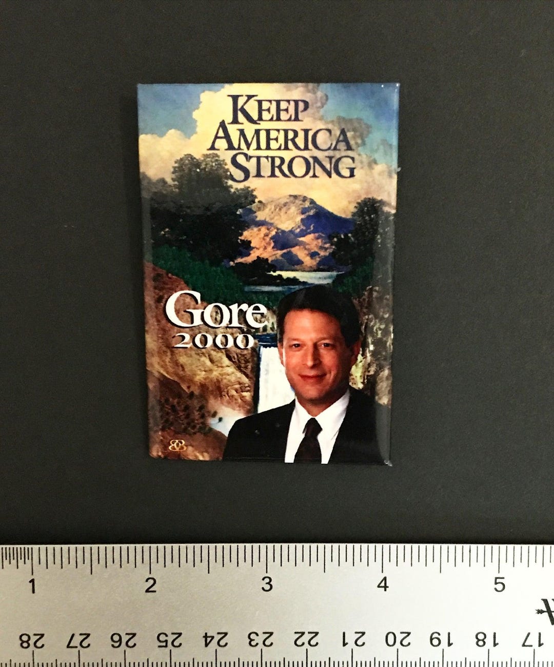 Vintage Keep America Strong-al Gore 2000 Campaign Button Political ...