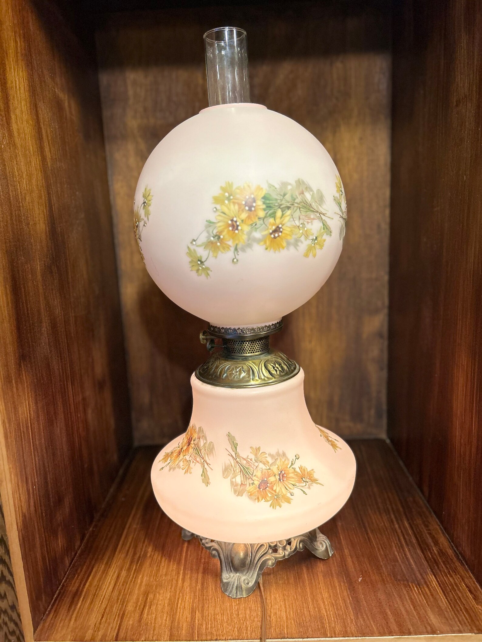 Antique Hand Painted 23" Hurricane Gone With the Wind Lamp - Etsy