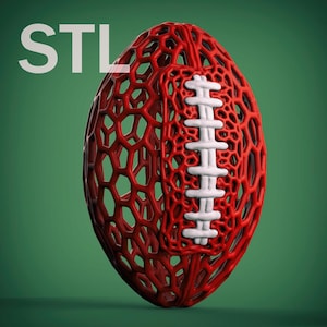 American Football Ball Voronoi Style STL Digital File for 3D Printing ...