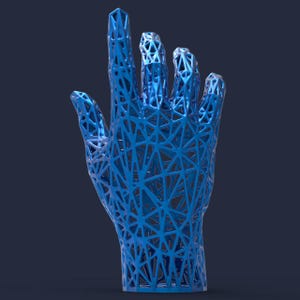 Hand in the Style of Voronoi STL Digital File for Printing on a 3D ...