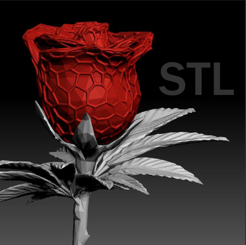 3D Printing Weed Rose Stl Digital File - Etsy