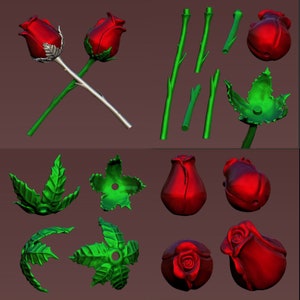 Rose Stl Digital File for 3D Printing - Etsy