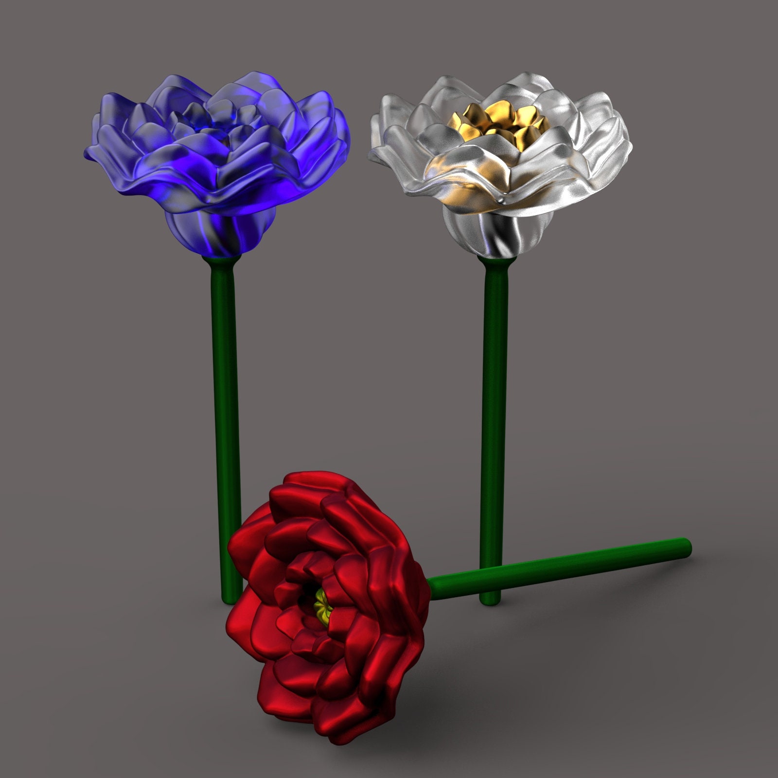 Lotus Flower in Low Poly Style STL Digital File for 3D Printing - Etsy