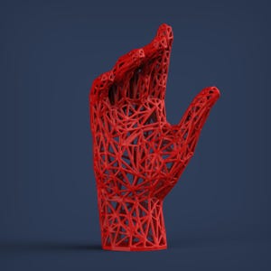 Hand in the Style of Voronoi STL Digital File for Printing on a 3D ...