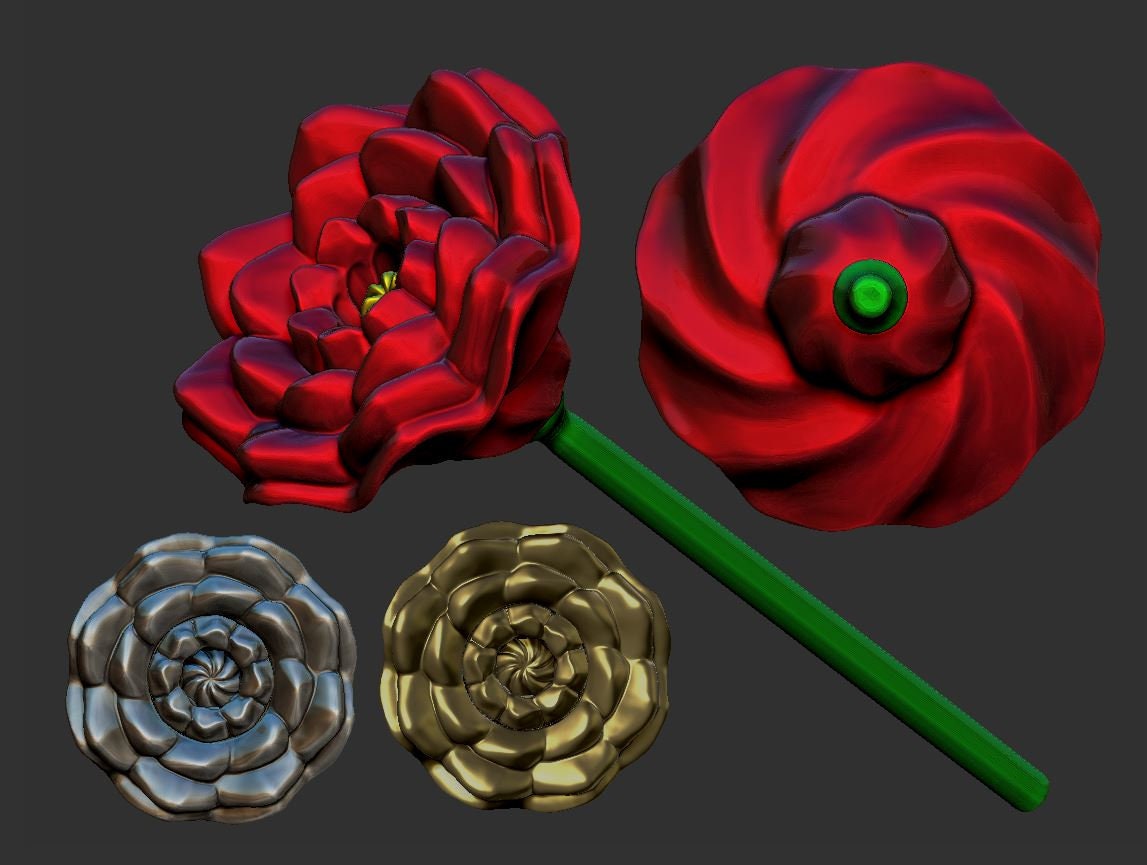 Lotus Flower in Low Poly Style STL Digital File for 3D Printing - Etsy