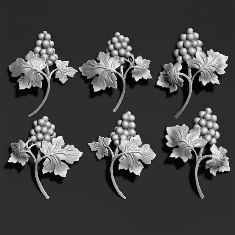 Bunch of Grapes Vine Decor Elements - Etsy