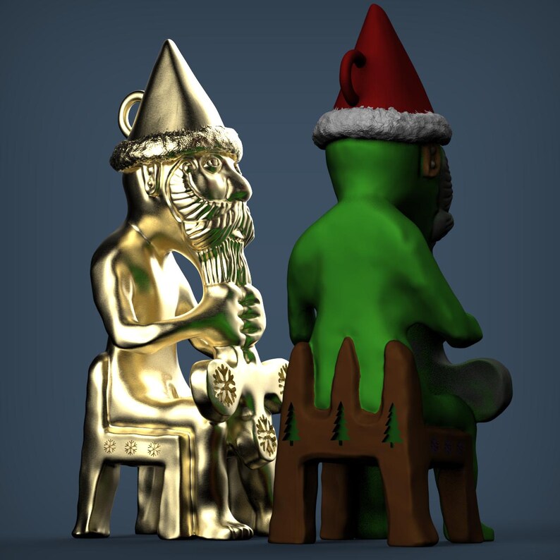 Scandinavian Figurine of Thor in Santa Claus Costume STL Digital File ...