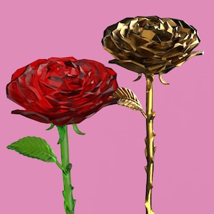 Open Rose Stl Digital File for 3D Printing - Etsy