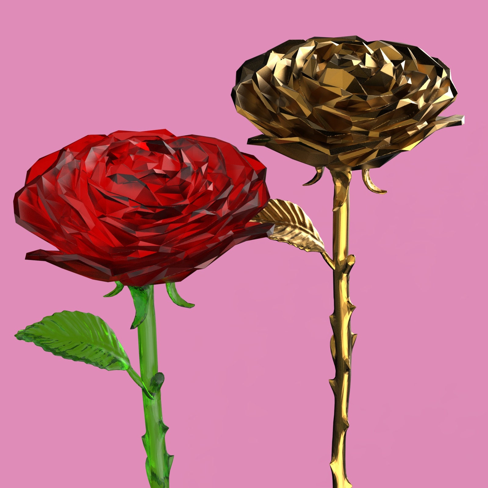 Open Rose Stl Digital File for 3D Printing - Etsy