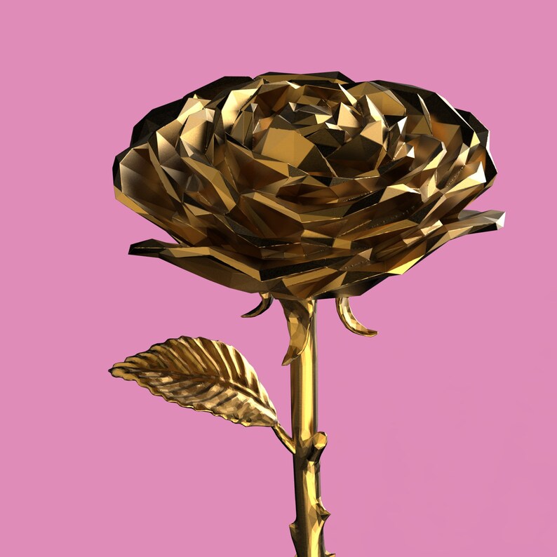 Open Rose Stl Digital File for 3D Printing - Etsy