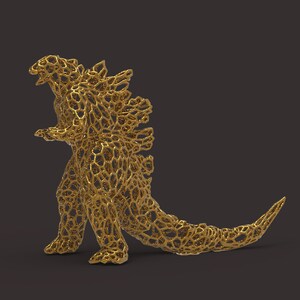 Godzilla in Voronoi Style STL Digital File for 3D Printing. - Etsy