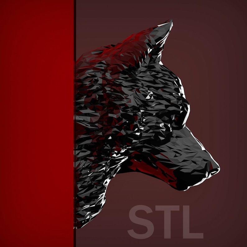 Wolf Head Wall Panel STL Digital File for 3D Printing - Etsy