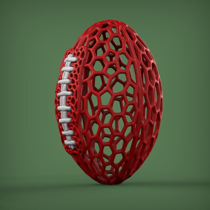 American Football Ball Voronoi Style STL Digital File for 3D Printing ...