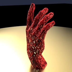 Hand in the Style of Voronoi STL Digital File for Printing on a 3D ...
