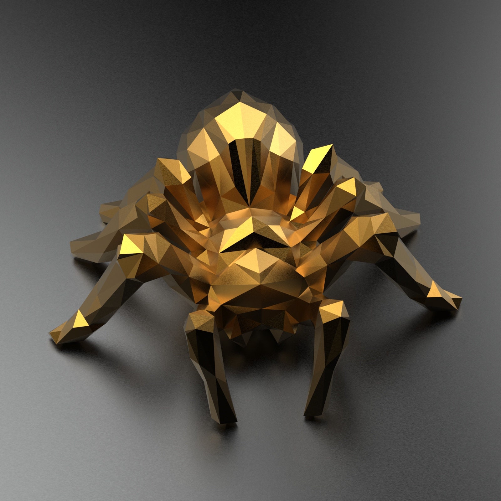 Spider in Low Poly Style STL Digital File for 3D Printing - Etsy