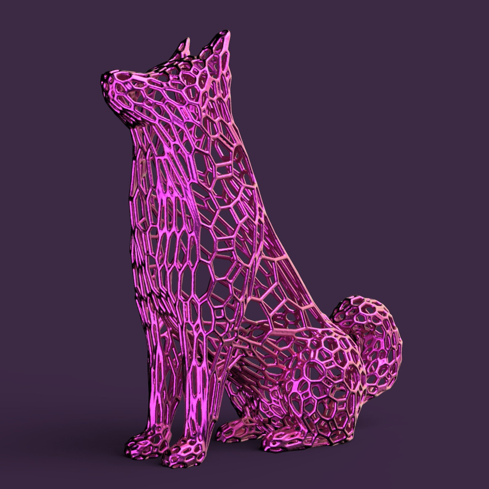 Dog Voronoi Style STL Digital File for 3D Printing - Etsy
