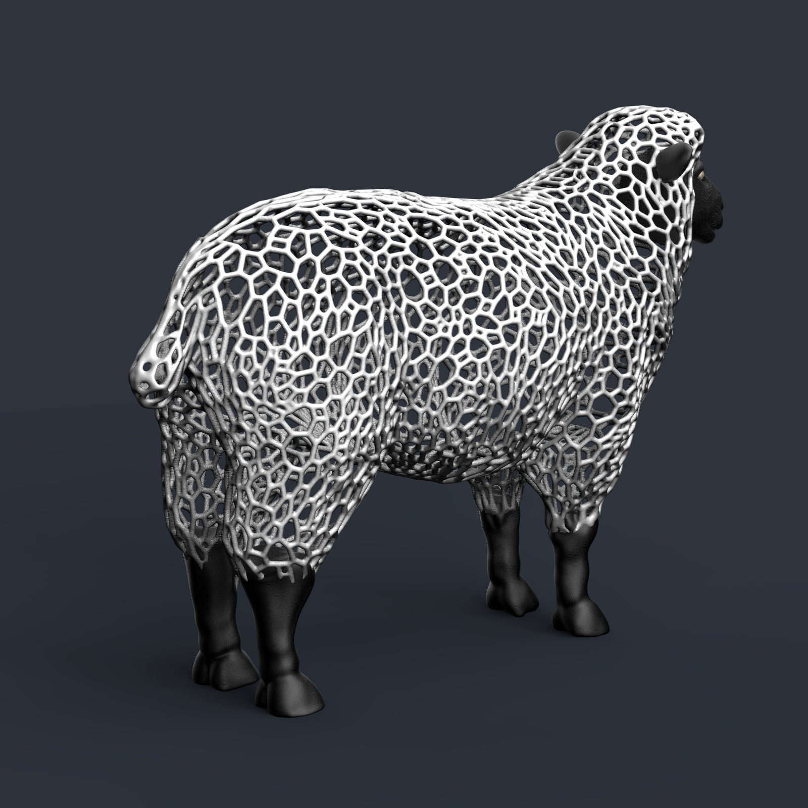Sheep in Voronoi Style STL Digital File for 3D Printer - Etsy
