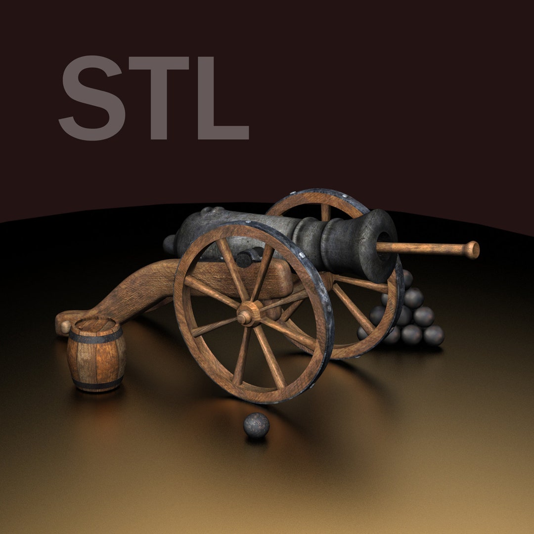 Medieval Cannon STL Digital File for Printing - Etsy