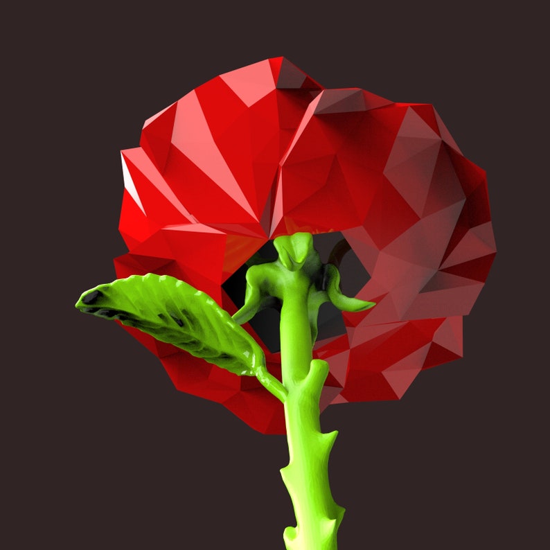 Open Rose Stl Digital File for 3D Printing - Etsy
