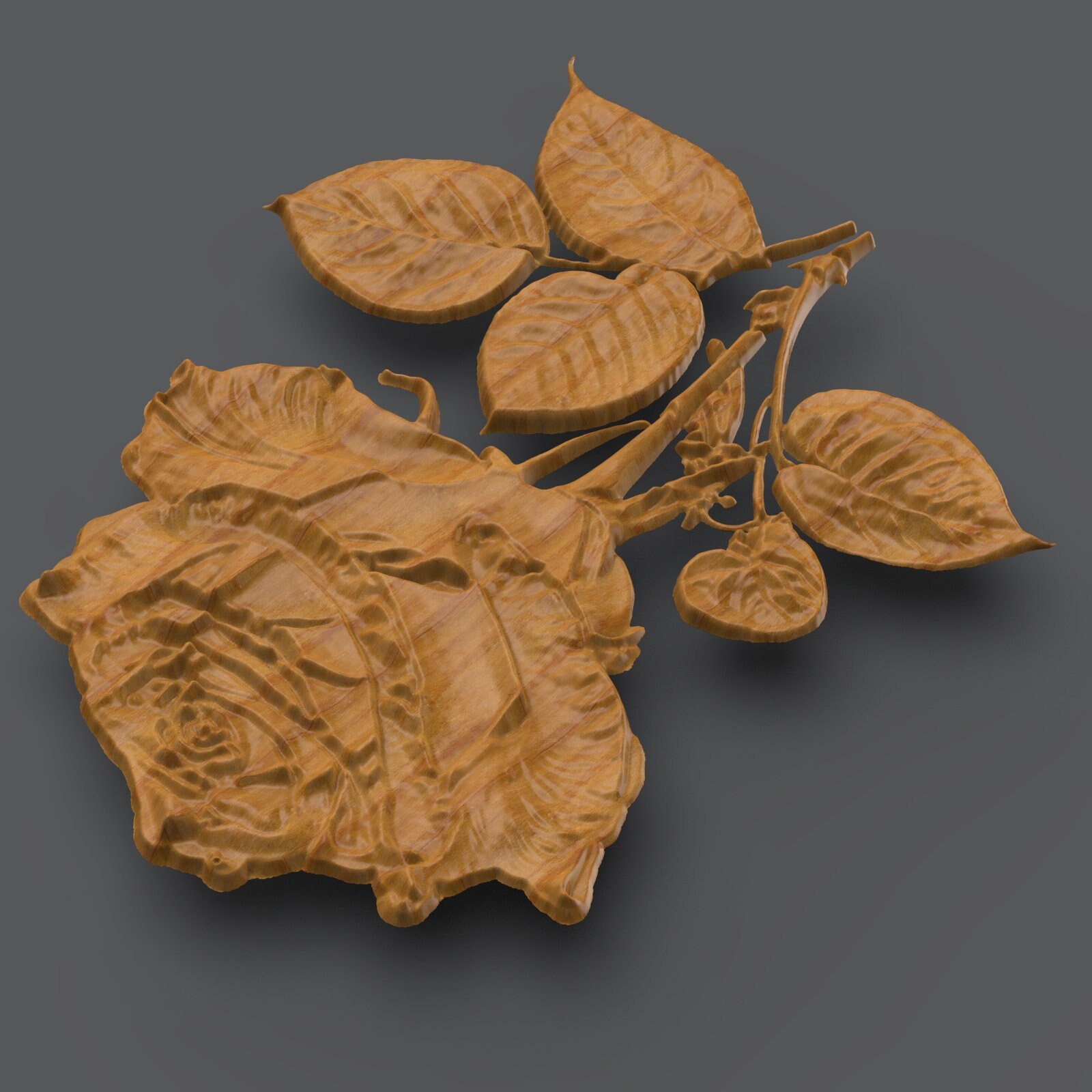 Rose Stl Digital File for CNC or 3D Printing - Etsy