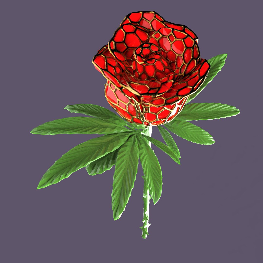 3D Printing Weed Rose Stl Digital File - Etsy
