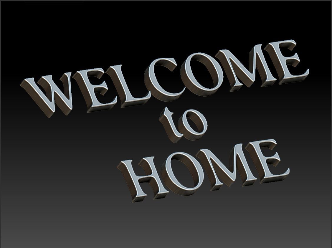 Welcome Sign STL Digital File for 3D Printing or CNC - Etsy