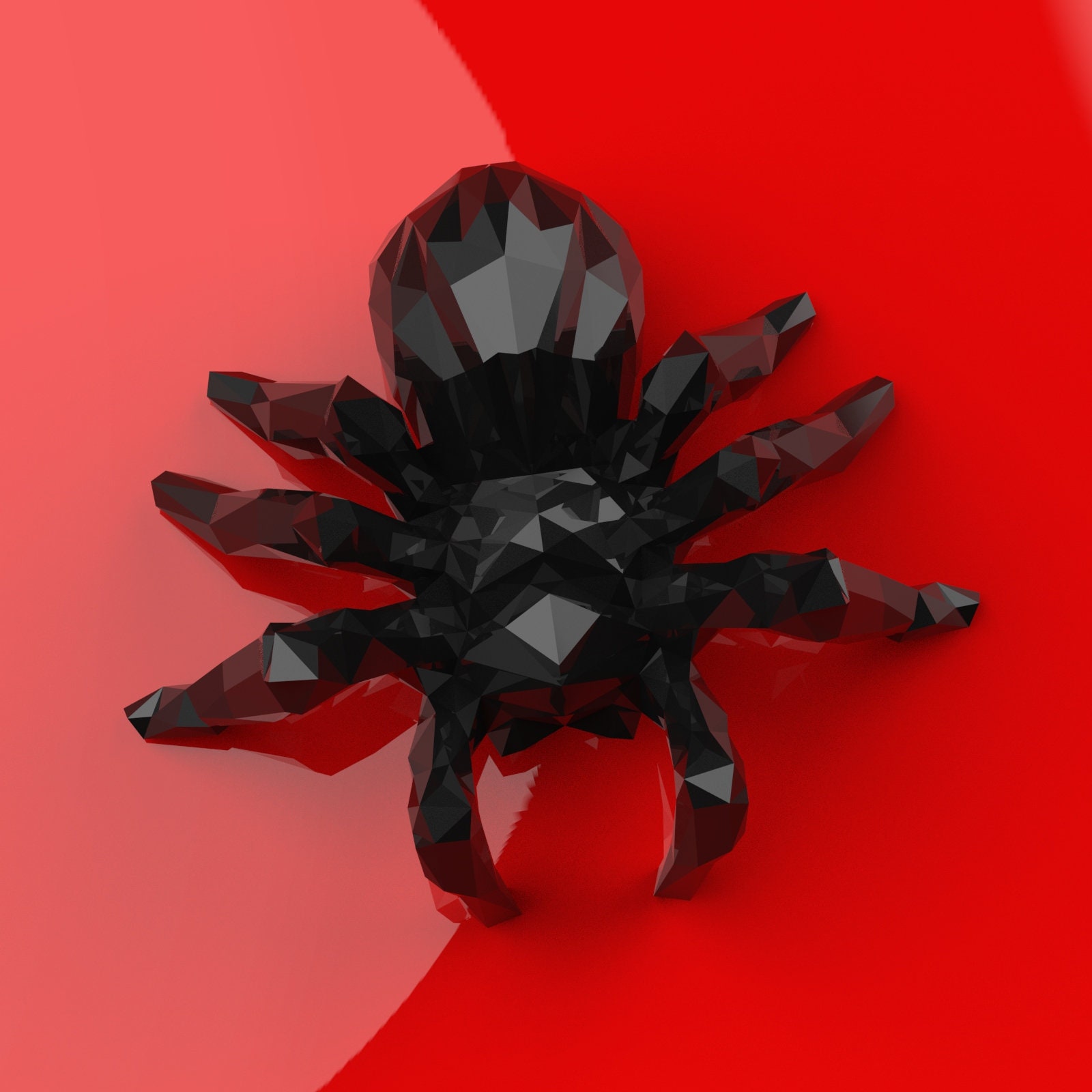 Spider in Low Poly Style STL Digital File for 3D Printing - Etsy