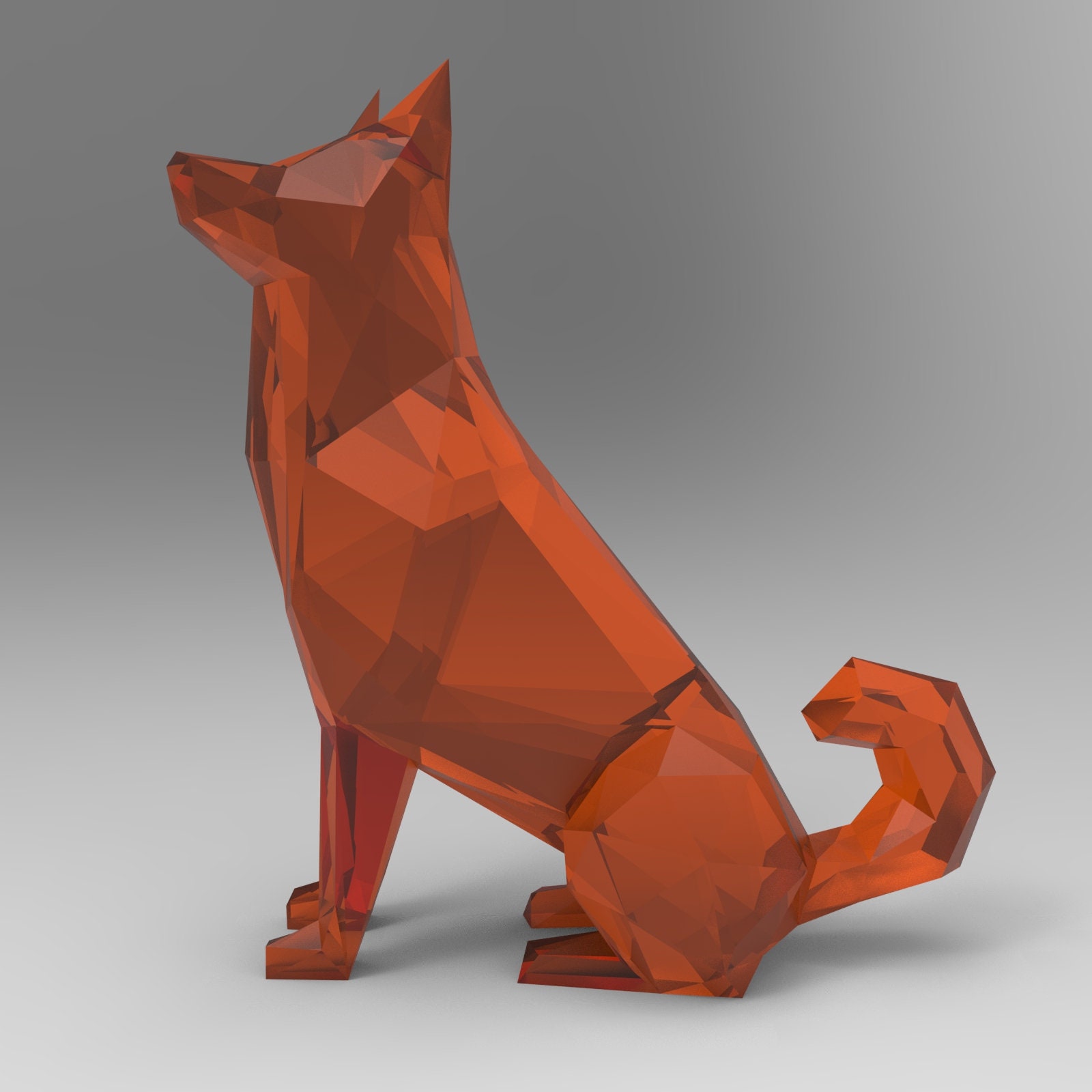 Dog Low Poly STL Digital File for 3D Printing - Etsy