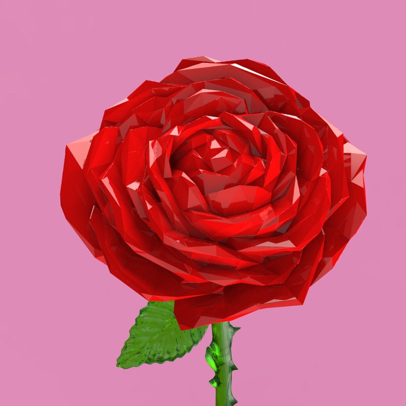 Open Rose Stl Digital File for 3D Printing - Etsy