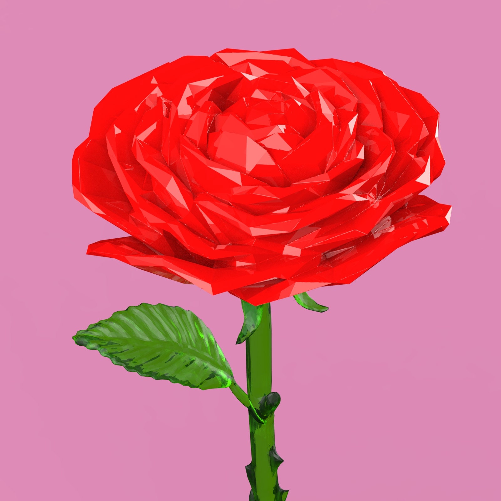 Open Rose Stl Digital File for 3D Printing - Etsy