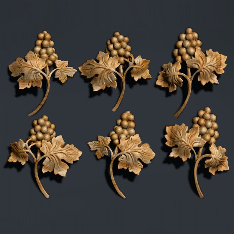 Bunch of Grapes Vine Decor Elements - Etsy