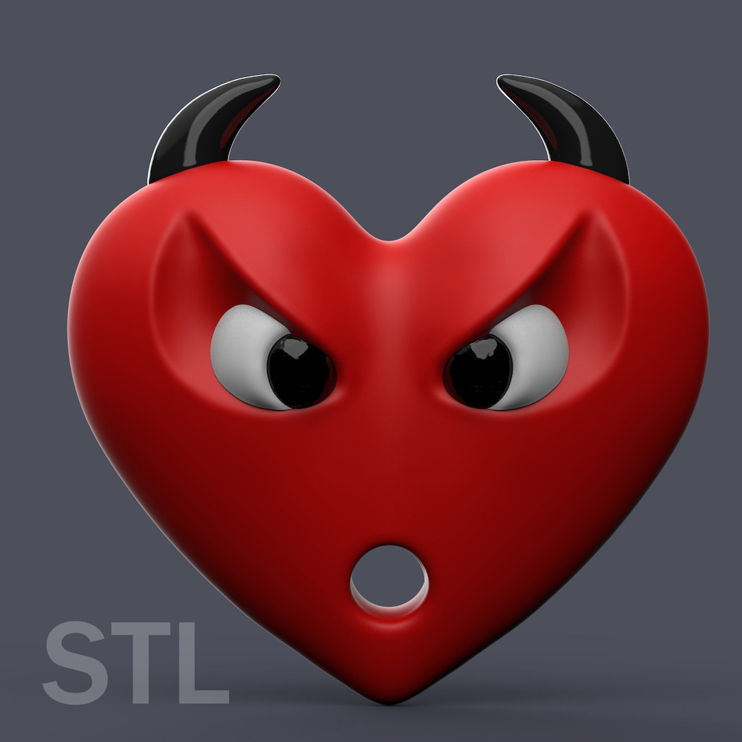 Devil's Heart STL Digital File for 3D Printing - Etsy