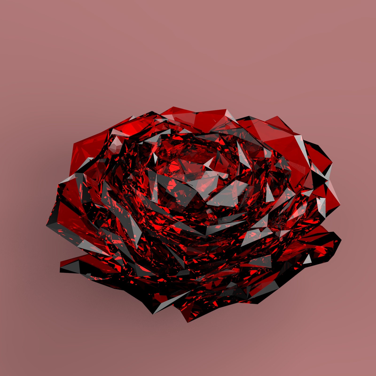 Rosebud in Low Poly Style STL Digital File for 3D Printing - Etsy