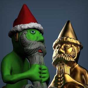 Scandinavian Figurine of Thor in Santa Claus Costume STL Digital File ...