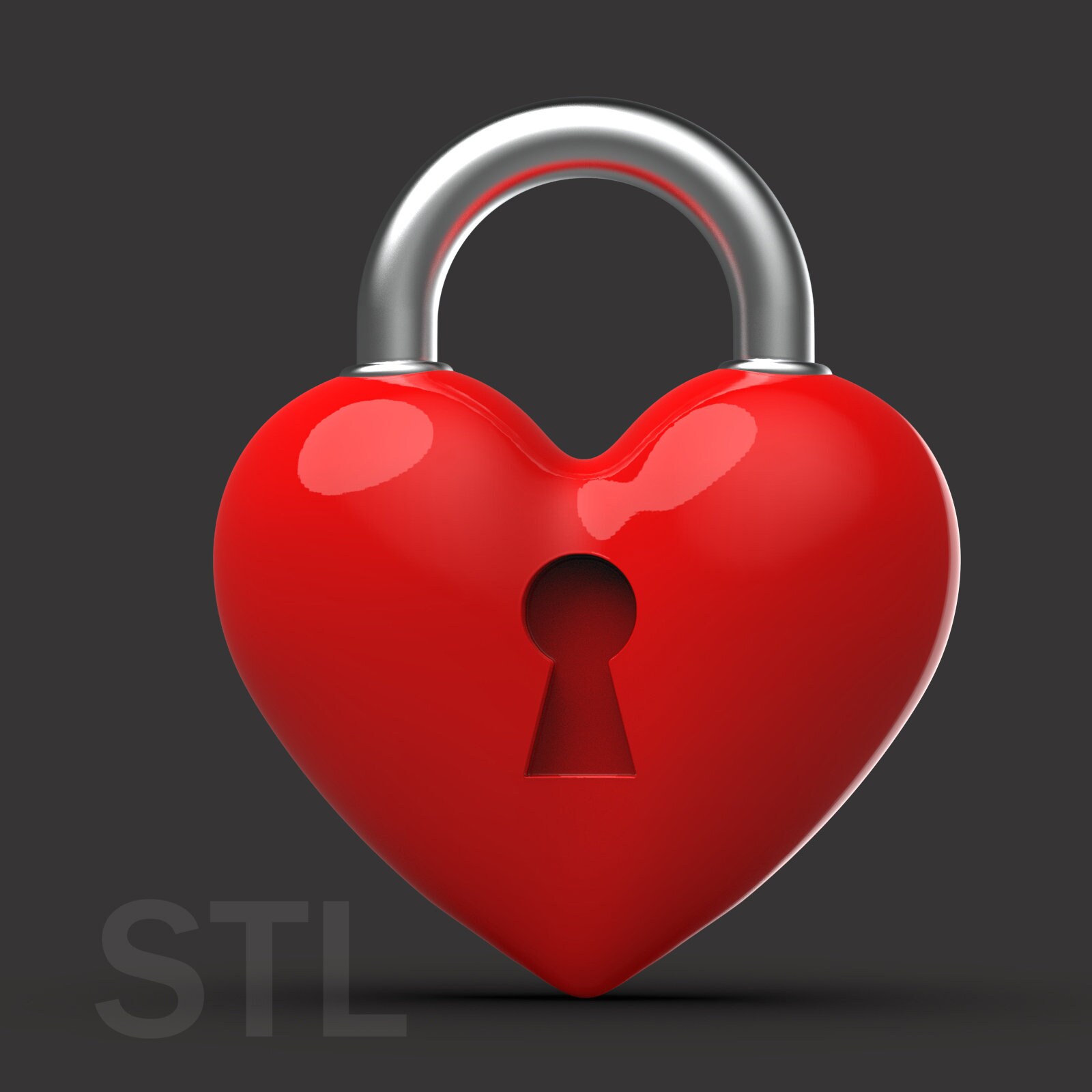 Heart on Lock STL Digital File for 3D Printing - Etsy