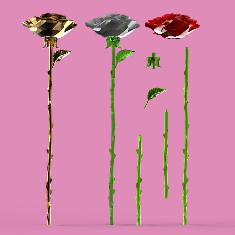 Open Rose Stl Digital File for 3D Printing - Etsy