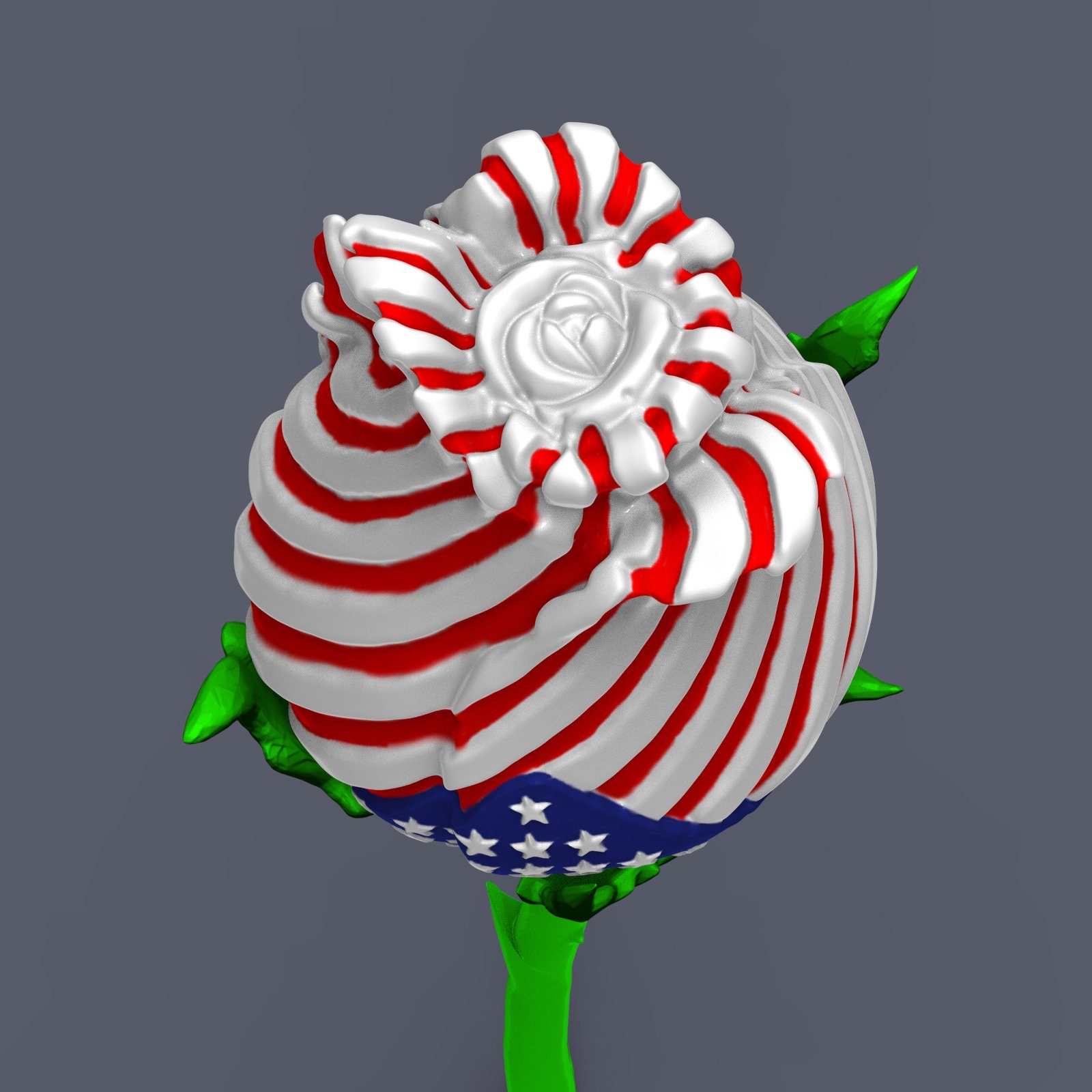 Rose USA Flag Stl Digital 3D Printable File - Etsy