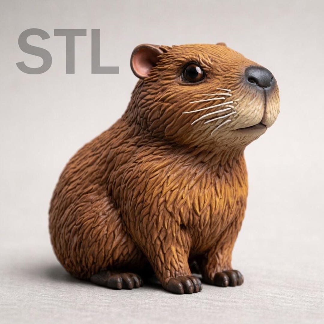 Baby Capybara 3D Model – STL File for 3D Printing - Etsy