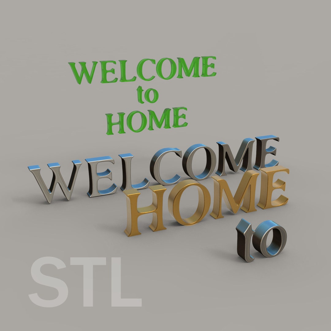 Welcome Sign STL Digital File for 3D Printing or CNC - Etsy