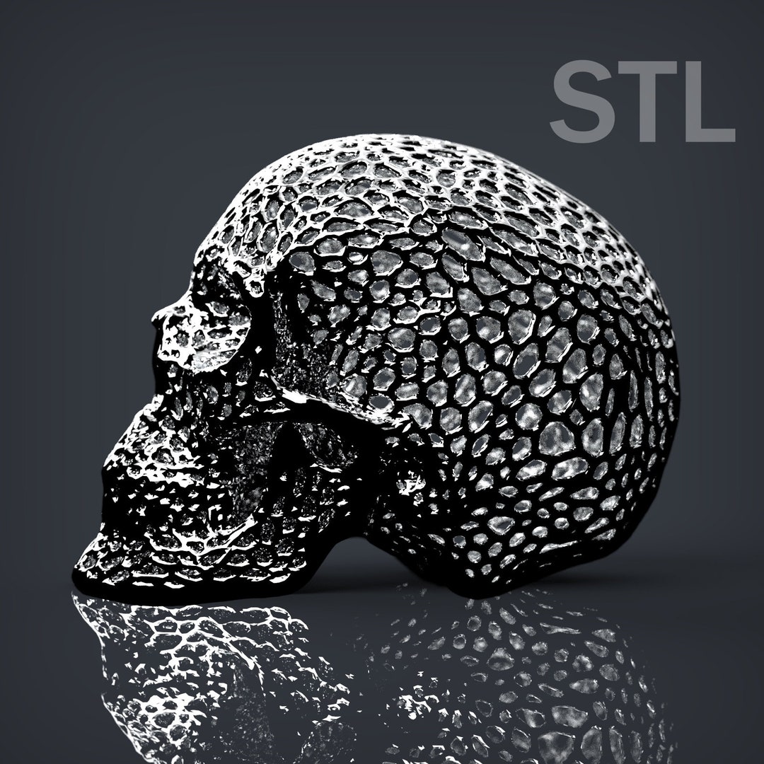 Skull in Voronoi Style STL Digital File for Printing - Etsy