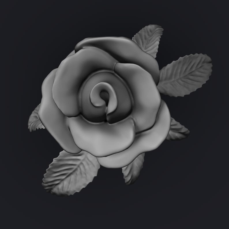 Rose in a Pot STL Printable File - Etsy