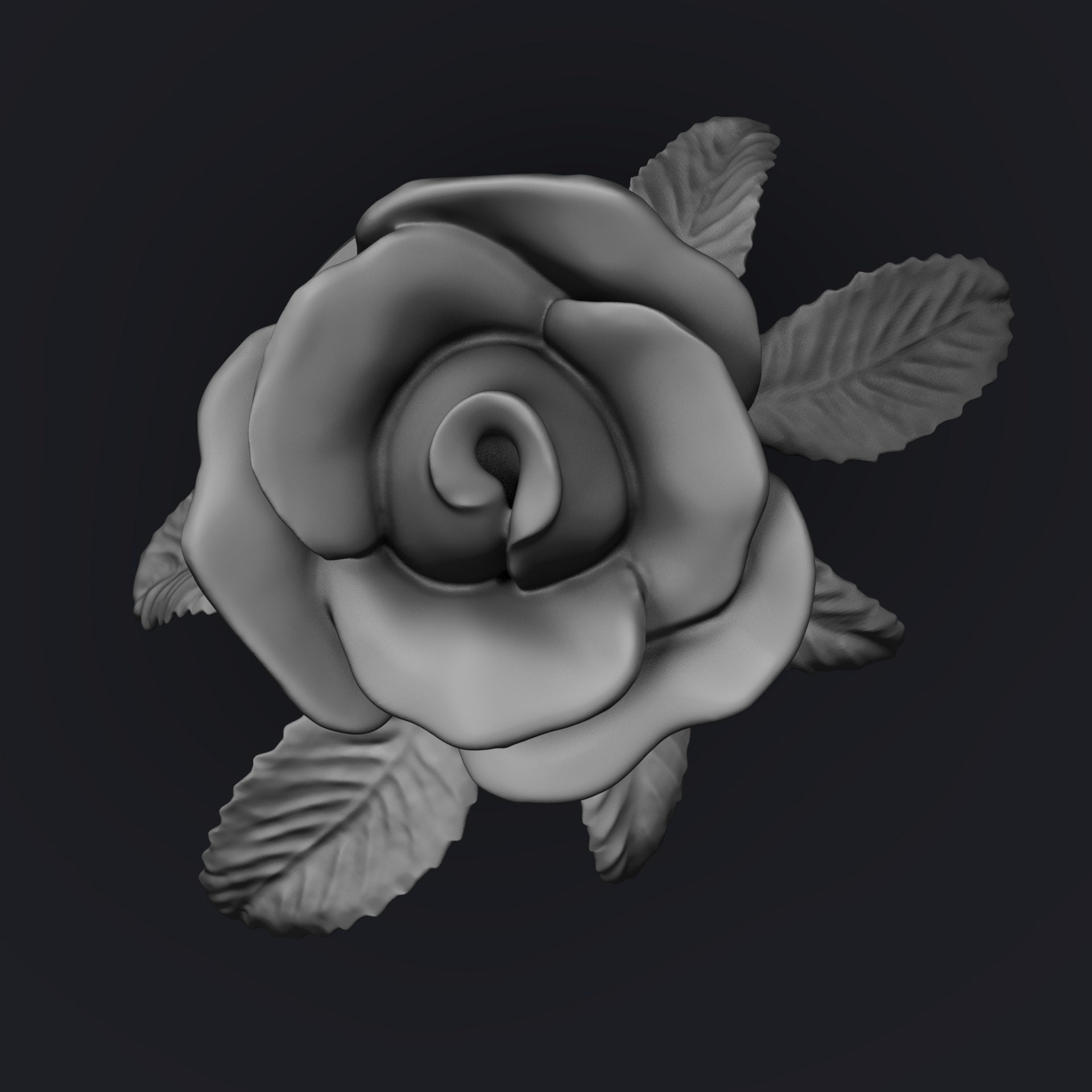Rose in a Pot STL Printable File - Etsy