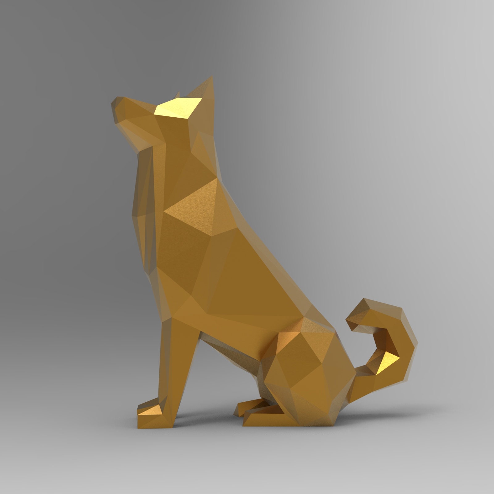 Dog Low Poly STL Digital File for 3D Printing - Etsy