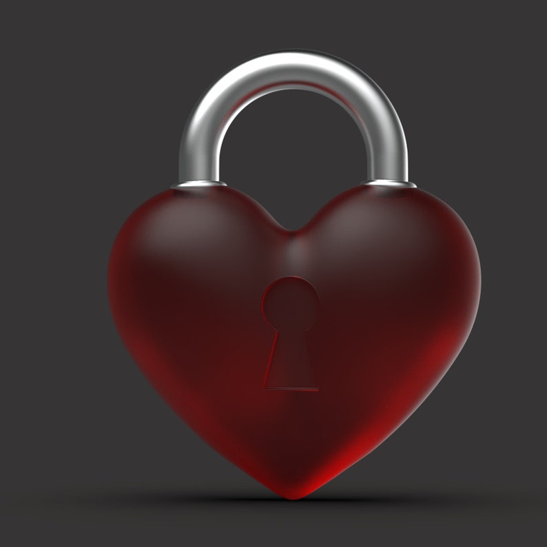 Heart on Lock STL Digital File for 3D Printing - Etsy
