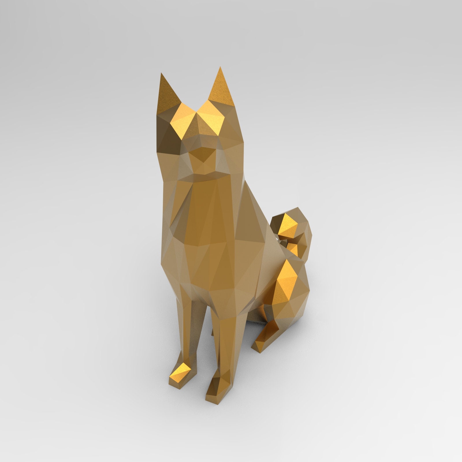 Dog Low Poly STL Digital File for 3D Printing - Etsy