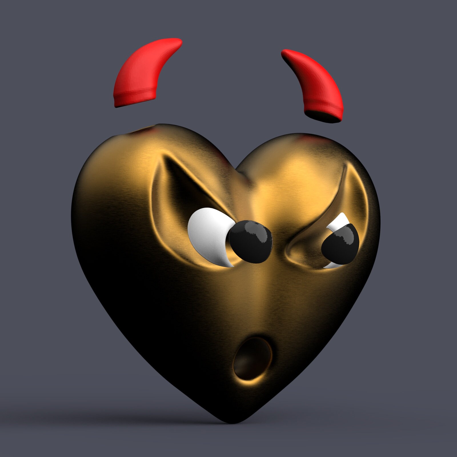 Devil's Heart STL Digital File for 3D Printing - Etsy