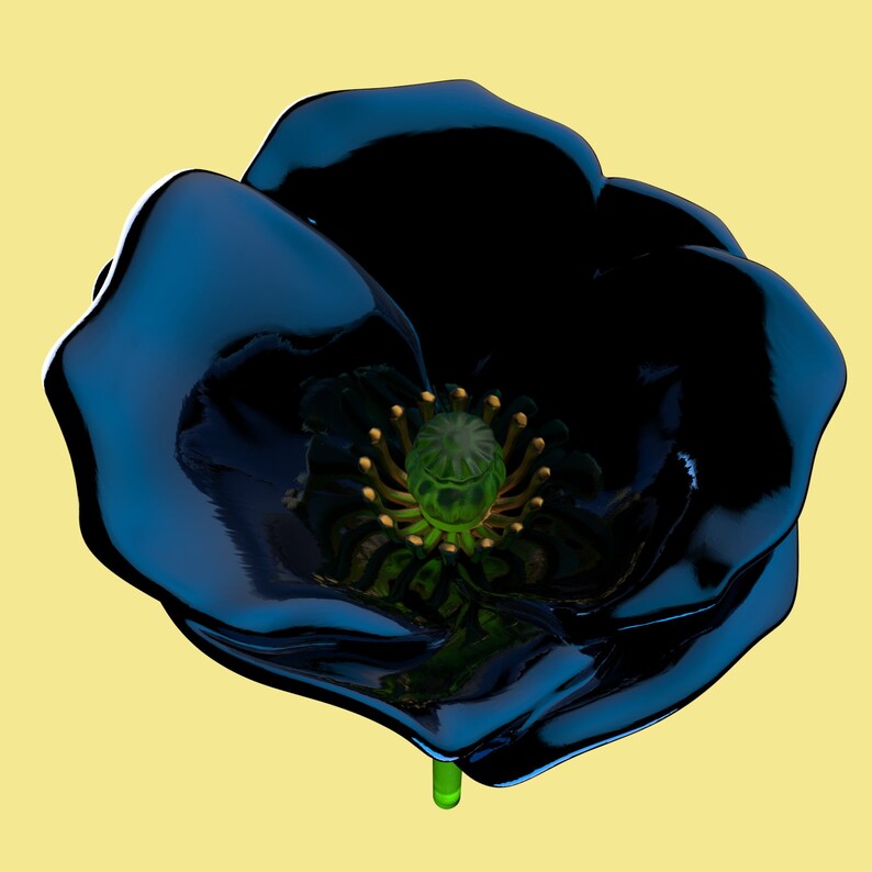 Poppy Flower Stl Digital File for 3D Printing - Etsy