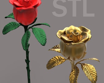 Rose Stl Digital File for 3D Printing - Etsy