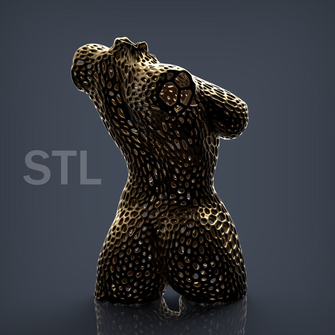Vase Female Torso in Voronoi Style Digital STL File for 3D Printing - Etsy